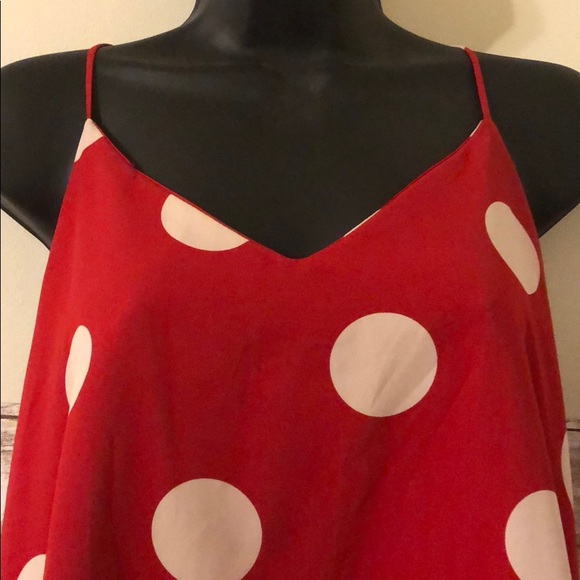 Tops Red Polka Dot Tank Med Poshmark